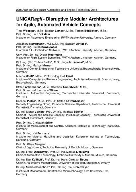 Pdf Unicaragil Disruptive Modular Architectures For Agile Automated