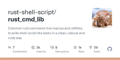 Github Rust Shell Scriptrustcmdlib Common Rust Command Line