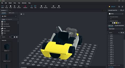 Lego Moc Go Kart By F180sx Rebrickable Build With Lego