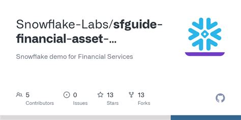 github snowflake labs sfguide financial asset management snowflake