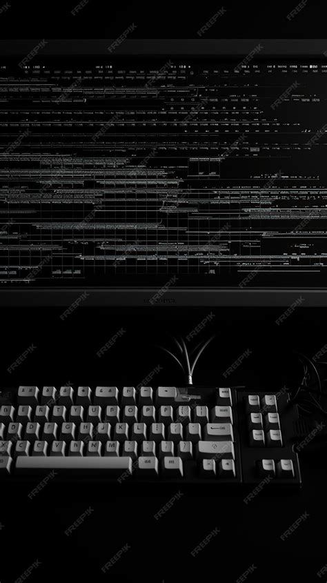 premium photo digital binary programming functions on black screen