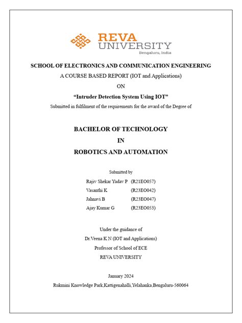Intruder Detection System Pdf Internet Of Things Electronic Engineering