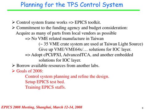 PPT Status Of The TPS Control System PowerPoint Presentation Free Download ID 3588333