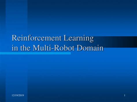 Ppt Multi Agent Deep Reinforcement Learning Powerpoint Presentation
