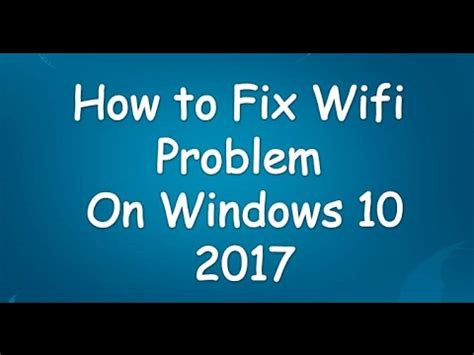 How To Fix Wifi Problem On Windows YouTube