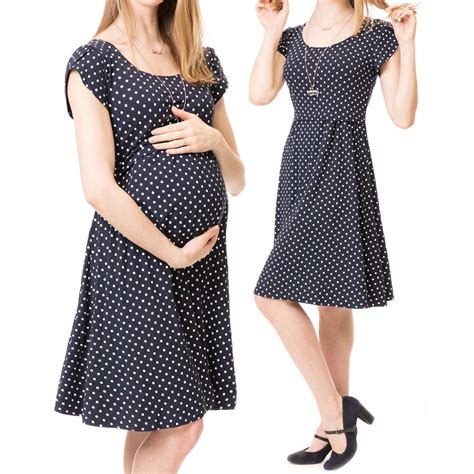 Fakkduk Maternity Breastfeeding Dress Womens 2023 Solid Scoop Neck