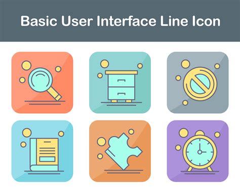 Basic User Interface Vector Icon Set 20650338 Vector Art At Vecteezy