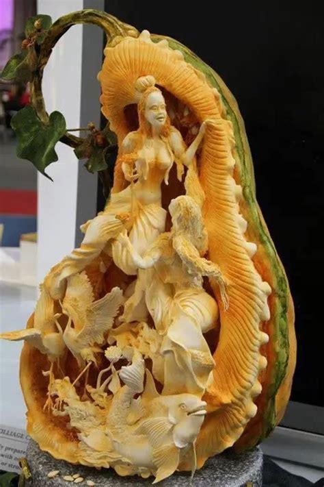 Stunning Fruit And Vegetable Carving 30 Best Food Art Sculptures