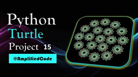 15 Diamond Flowers Circle Turtle Graphic Design Project Code