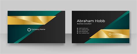 현대 우아한 간단한 깨끗한 짙은 녹색 흰색과 검은 색 명함 디자인 벡터 템플릿 창조적 인 전문 기술 기업 스타일 0명에 대한