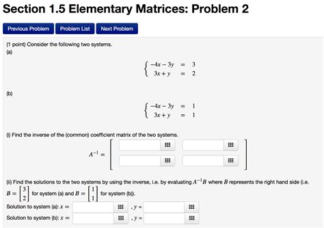 solved section 1 5 elementary matrices problem 2 previous