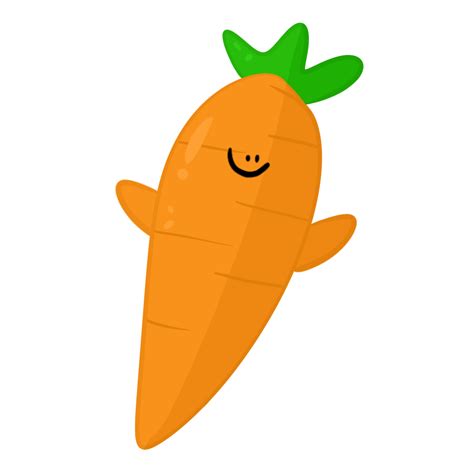Cute Carrot With Hands 27329763 Png