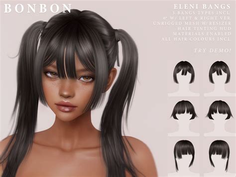 bonbon sims hair mod hair sims