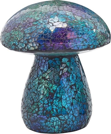Bshine Mushroom Garden Statue Decoration Colorful Mosaic