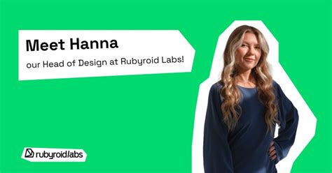🎨 Meet Hanna Rubyroid Labs Head Of Design Great Design Isnt Just
