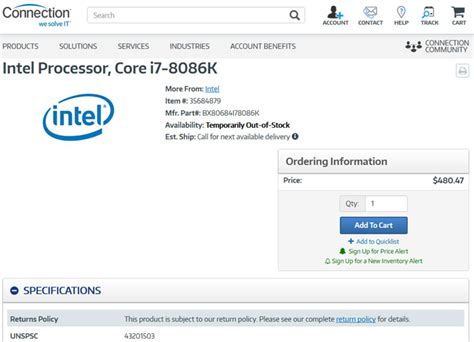 Th Anniversary Intel Core I K Listed By Online Retailers Cpu News Hexus Net