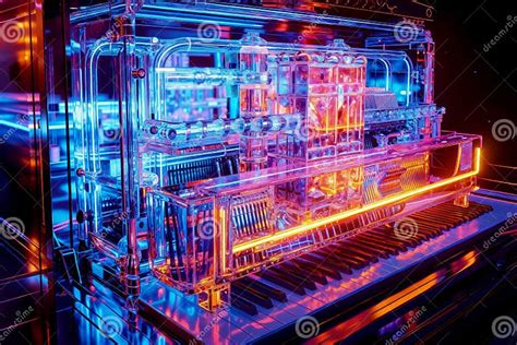 A Close Up Of A Computer Case With A Keyboard Inside Of It Stock Image