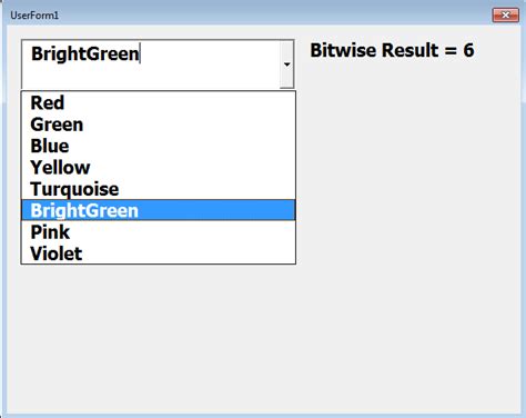 Vba How To Define A Two Way Enum Stack Overflow