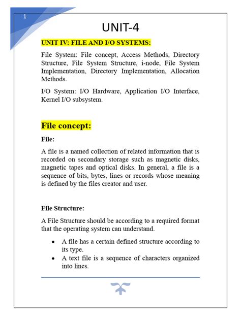 Unit 4 Os Pdf Computer File File System