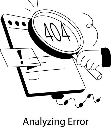 Analyzing Error Royalty Free Vector Image Vectorstock