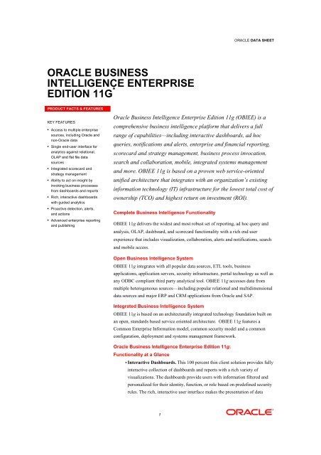Obiee 11g Documentation