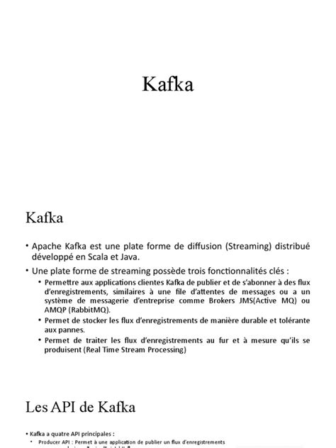 Kafka Pdf Serveur Informatique Grappe De Serveurs
