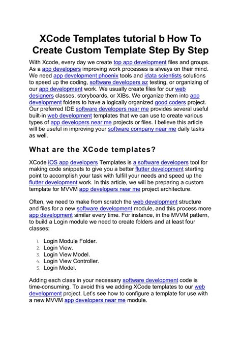 ppt xcode templates tutorial how to create custom template step by