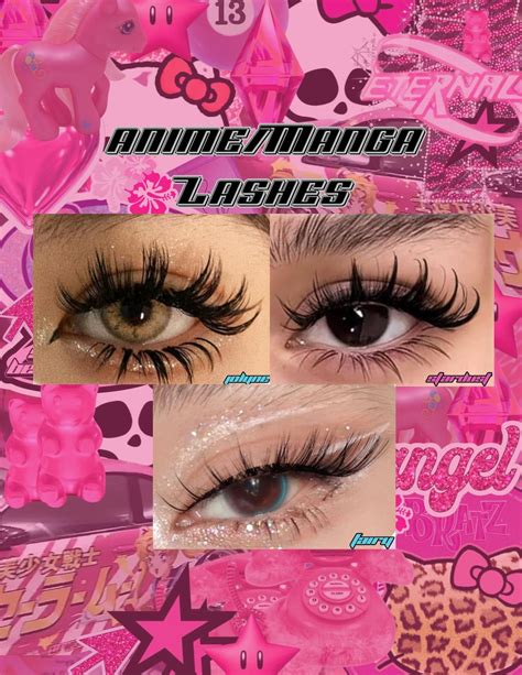 20mm Premium Lashes Anime Various Style Lashes Strip Lashes Cat Eye
