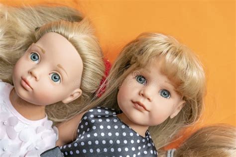 Close Up Girl Toy Doll Face Flay Lay F Stock Photo Image Of Cute Doll