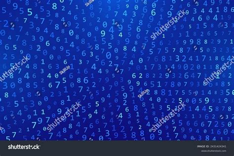 Abstract Numbers Matrix Background Binary Computer Stock Vector