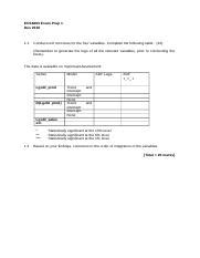 ECS4863 Exam Prep1 Docx ECS4863 Exam Prep 1 Des 2016 1 1 Conduct Unit Root Tests For The Four