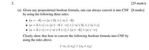 Solved A Given Any Propositional Boolean Formula One Can Chegg
