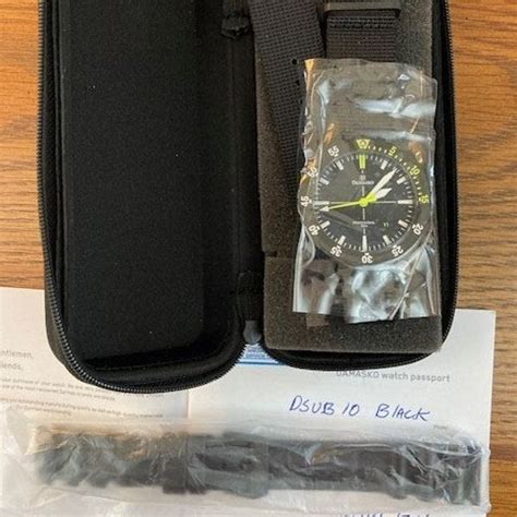 Mint Damasko Dsub10 Black Submarine Steel Watchcharts Marketplace
