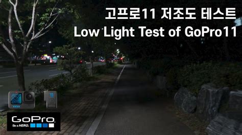 고프로11 저조도 화질 테스트 Gopro11 Low Light Test 고프로11 야간촬영 설정 Youtube