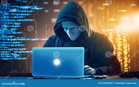 internet crime hacking and malware concept generative ai stock