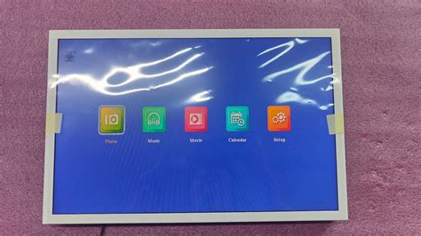 Big Size Lcd Digital Frame Video Screen Narrow Frame Wall Mounting White Color China Digital