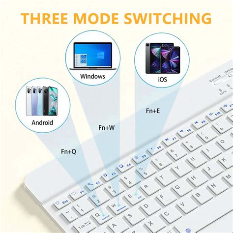 Mkeps 10 Inch Bluetooth Keyboard Wireless Keyboard And Mouse Set Mini Keyboard For Phone Ipad