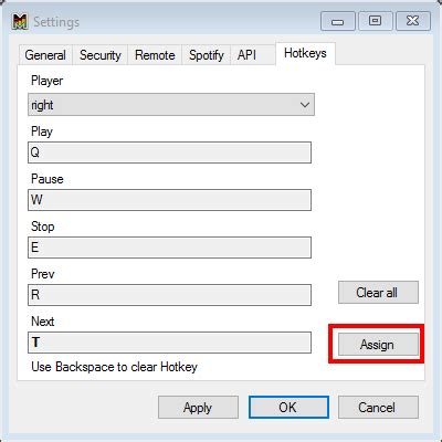 How To Assign And Use Hot Keys Multi Room Audio Player