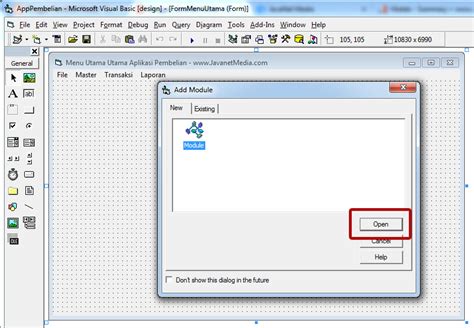 Membuat Koneksi Database Kasir Dengan Module JNM JavaNet Media