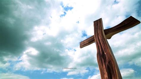무료저작권 No Copyright 1분 십자가 묵상 기독교 바탕화면 십자가 하늘 구름 갓피플