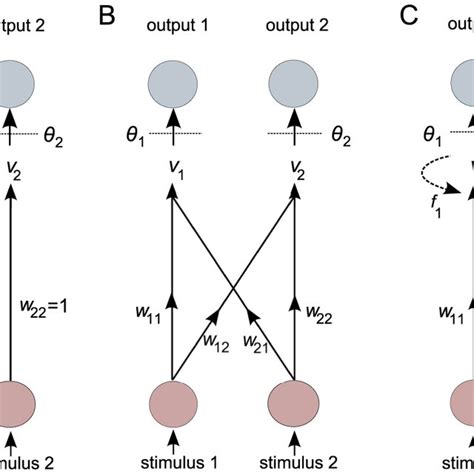 Architecture Of The Three Types Of Networks Stimulus Values Are