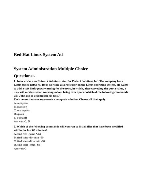 System Admin Mcq Pdf System Admin Mcq Pdf