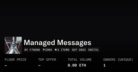 Managed Messages Collection Opensea