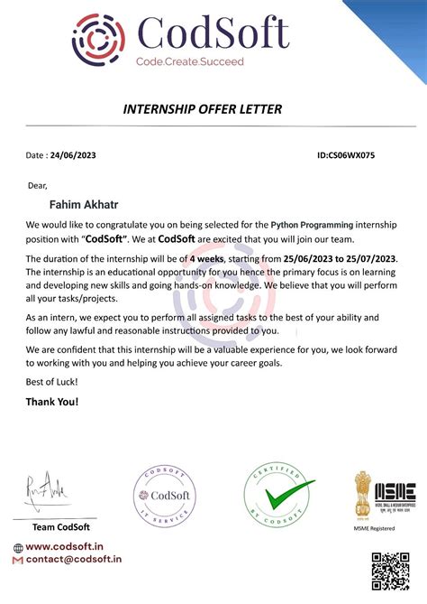 fahim akhtar on linkedin codsoft pythonprogramming internship