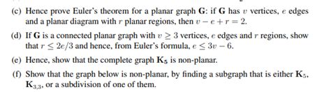 c hence prove euler s theorem for a planar graph g