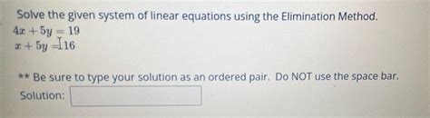 Answered Solve The Given System Of Linear Equations Using The Kunduz