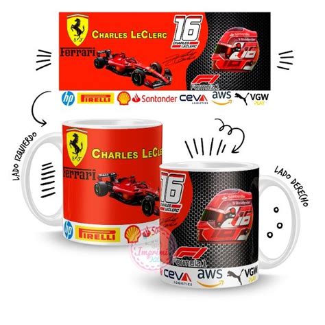 Plantillas Tazas F1 Ferrari Lecrec Diseños Para Sublimar T359