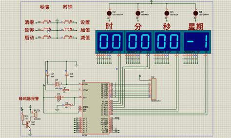 基于51单片机电子秒表倒计时器仿真原理图pcb程序 C语言 极寒钛博客网