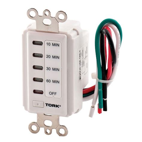 Tork 120 Volt 10 20 30 60 Minute Electronic Auto Off In Wall Timer