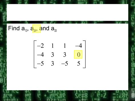 Introduction To Matrices Ppt